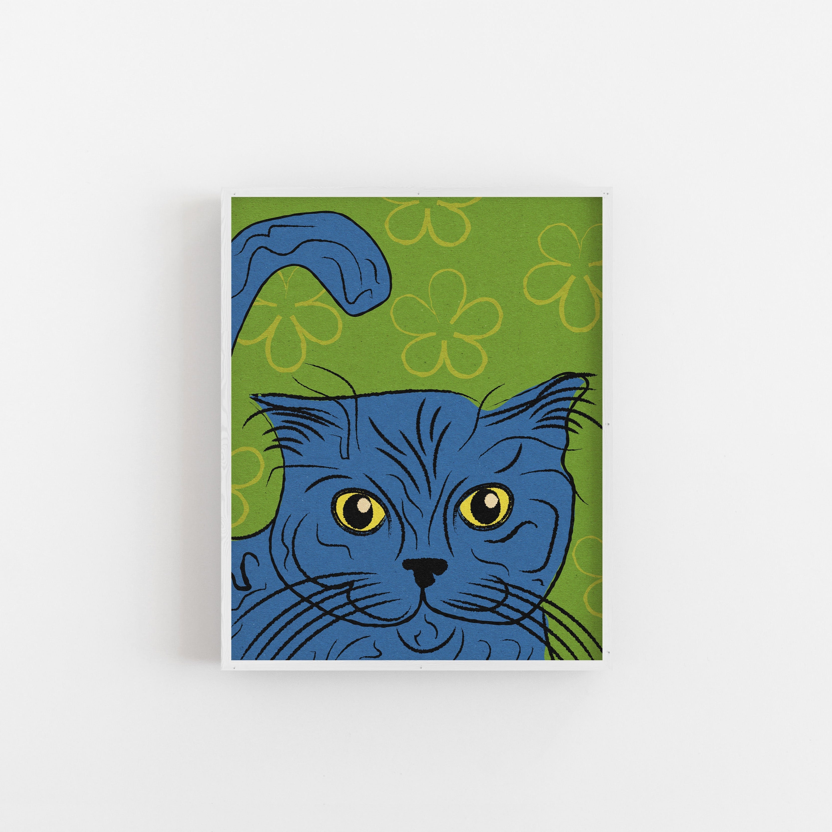 Curious Cat Art Print by Posse Paper Goods
