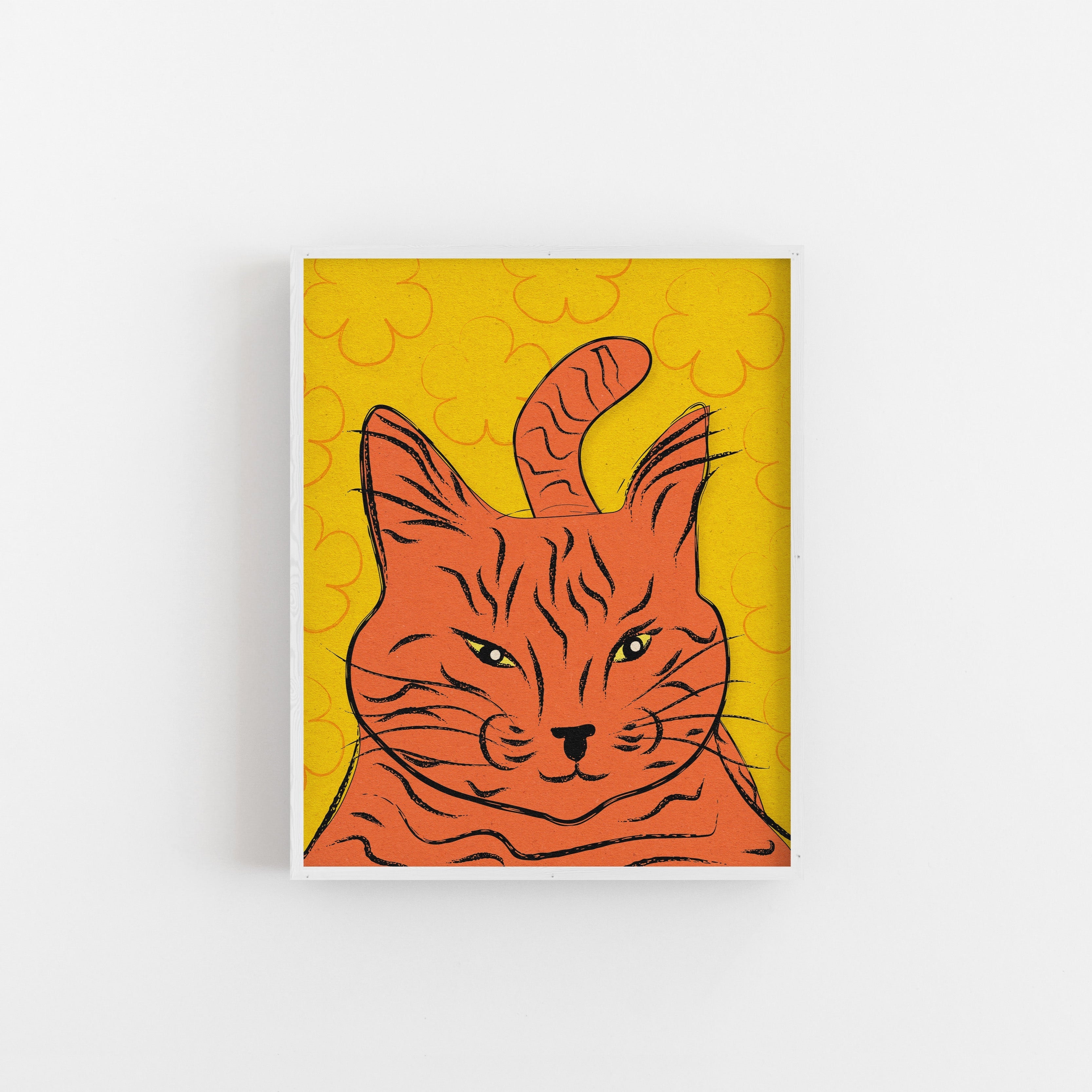 Happy Cat Art Print by Posse Paper Goods